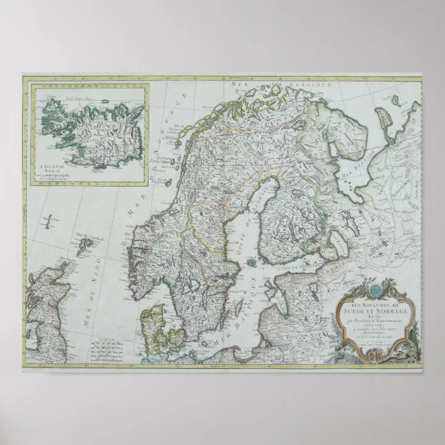 Map of Scandinavia Poster | Zazzle