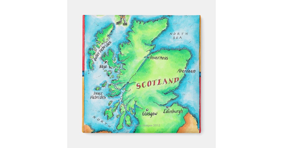 Map of Scotland Magnet | Zazzle