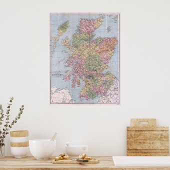 Map of Scotland Poster | Zazzle