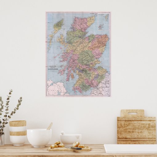 Map of Scotland Poster | Zazzle