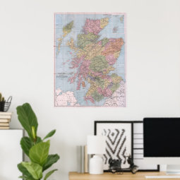 Map of Scotland Poster | Zazzle