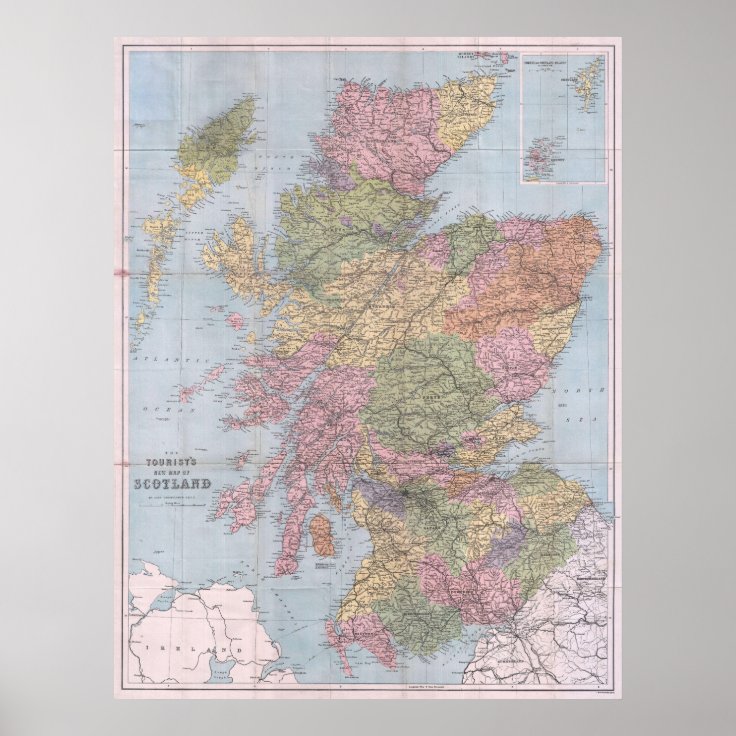 Map of Scotland Poster | Zazzle