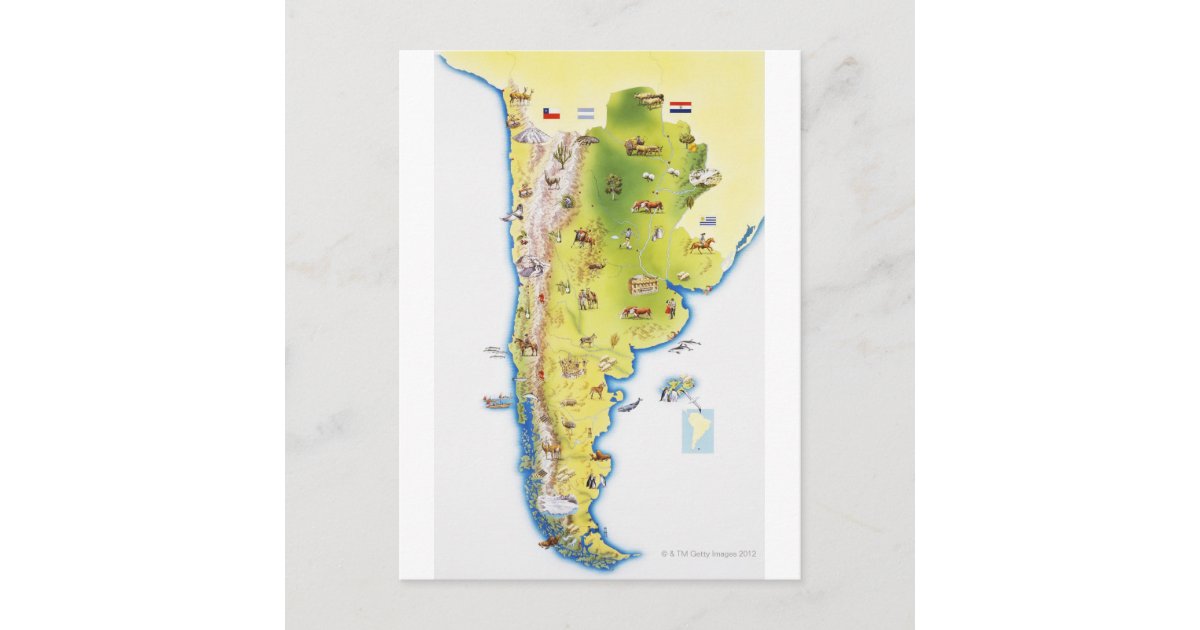 Map of South America Postcard | Zazzle