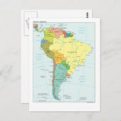 Map of South- America Postcard | Zazzle