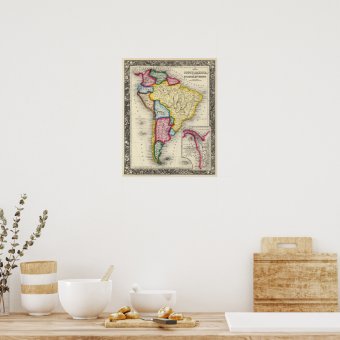 Map Of South America Poster | Zazzle