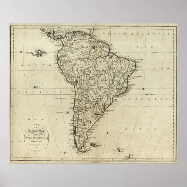 Map of South America Poster | Zazzle