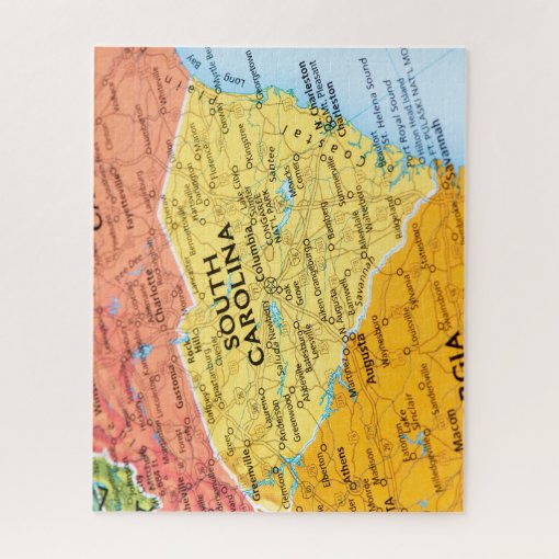 Map of South Carolina Jigsaw Puzzle | Zazzle