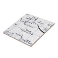 Map of South Pacific Ocean Ceramic Tile | Zazzle