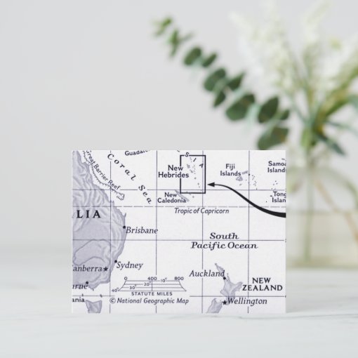 Map of South Pacific Ocean Postcard | Zazzle