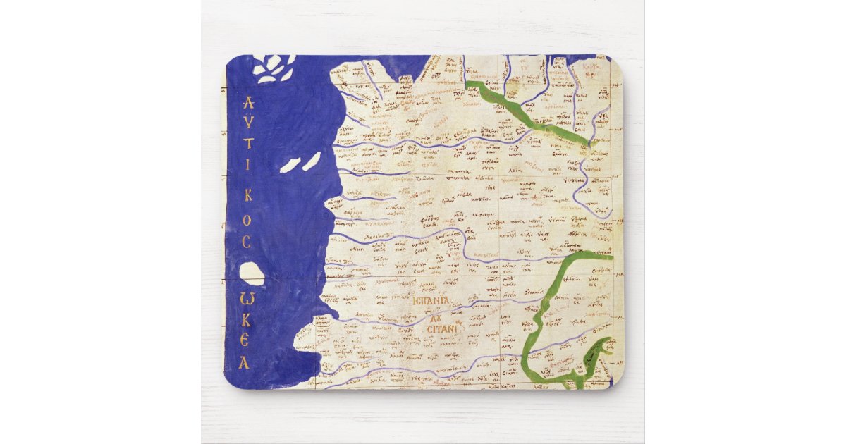 Map of Spain and Portugal, from 'Geographia' Mouse Pad | Zazzle