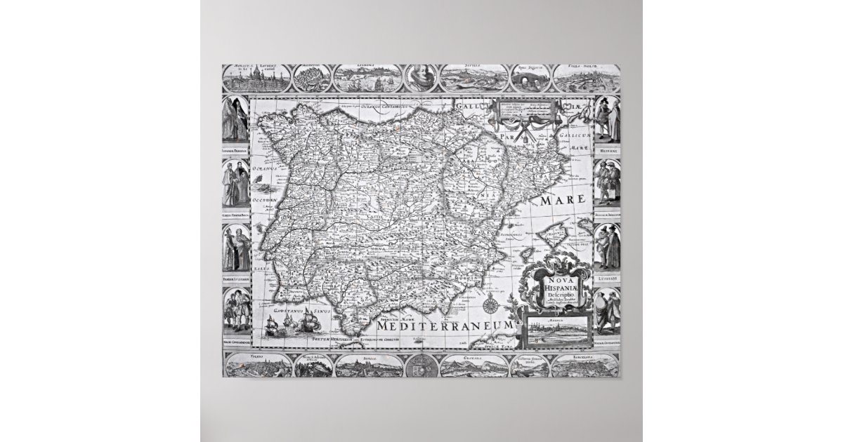 Map of Spain Poster | Zazzle