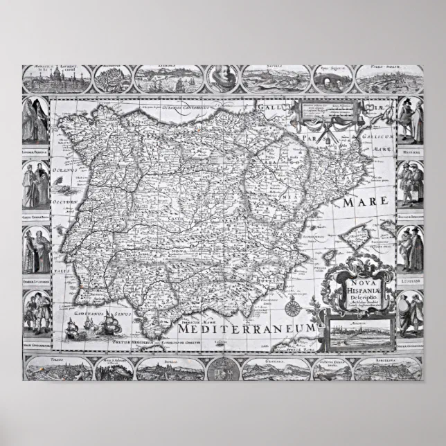 Map of Spain Poster | Zazzle