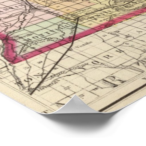 Map of St Joseph County, Michigan Poster | Zazzle