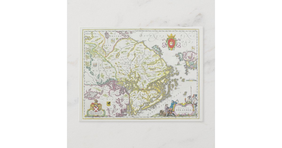 Map of Stockholm, Sweden Postcard | Zazzle