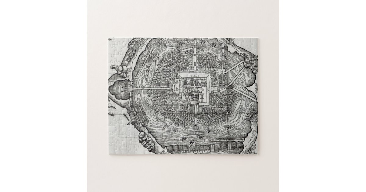 Map of Tenochtitlan Jigsaw Puzzle | Zazzle