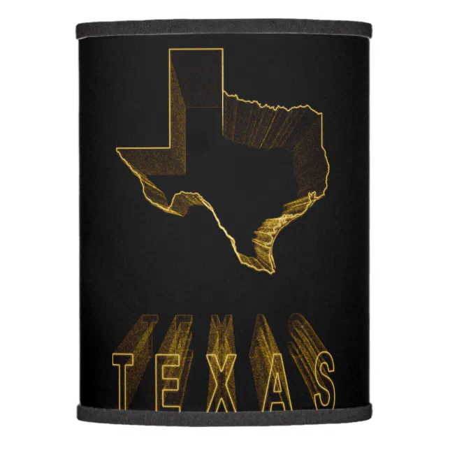 Map of Texas, Gold Map Lamp Shade | Zazzle