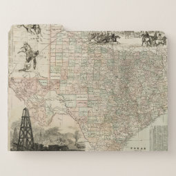 Map of Texas with County Borders File Folder | Zazzle
