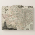 Map of Texas with County Borders File Folder | Zazzle