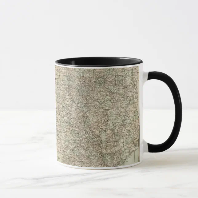 Map of Texas with County Borders Mug | Zazzle