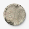 Map of Texas with County Borders Paper Plates | Zazzle