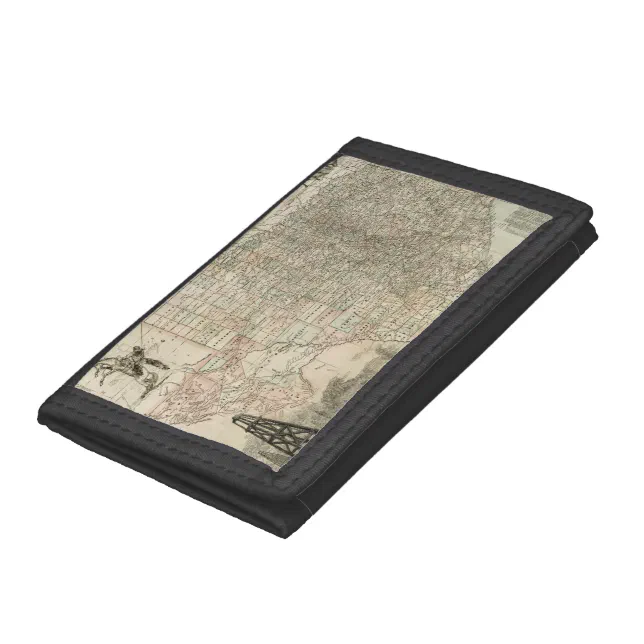 Map of Texas with County Borders Tri-fold Wallet | Zazzle