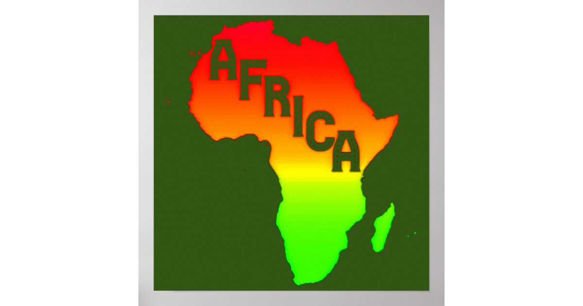 Map of the African Continent Poster | Zazzle
