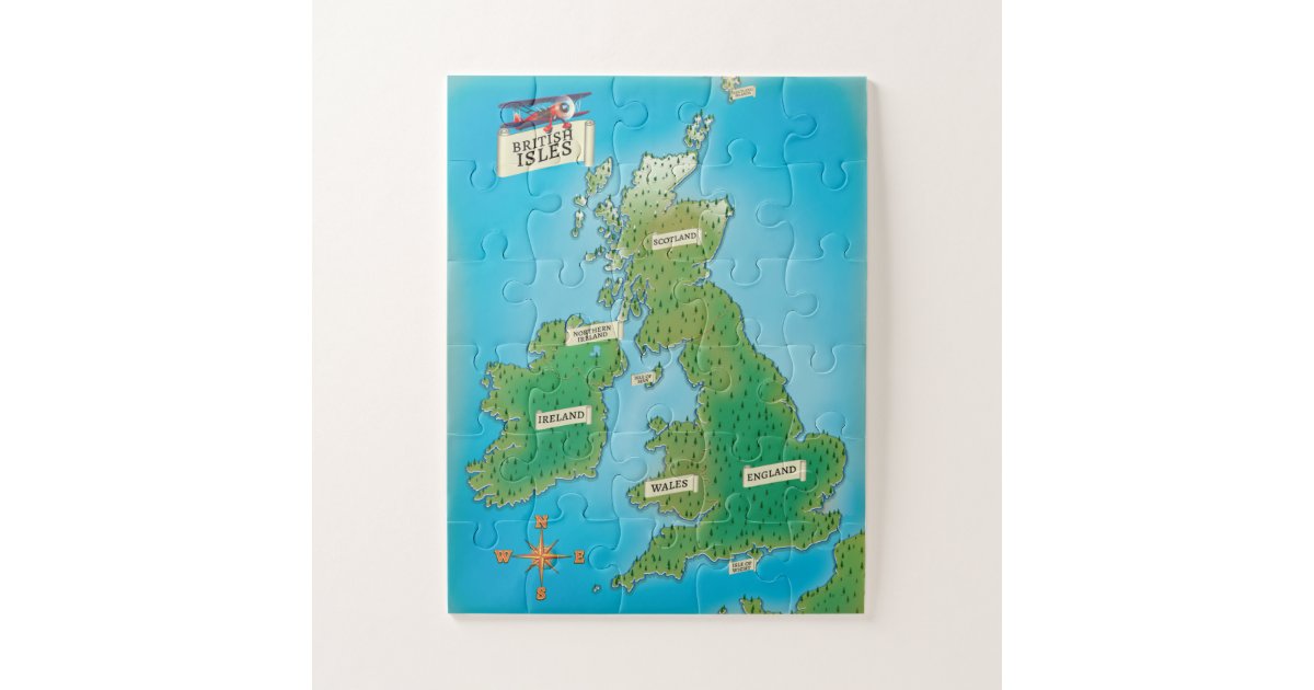 Map of the British Isles Jigsaw Puzzle | Zazzle