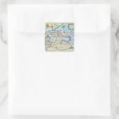 Map of the Caribbean islands Square Sticker | Zazzle