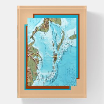 Map of the Caribbean Sea and Islands Paperweight | Zazzle