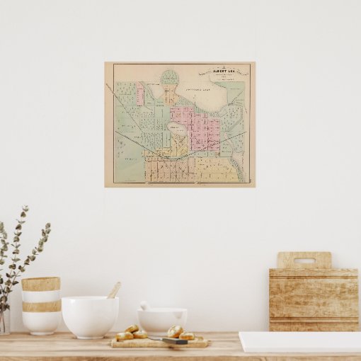 Map of the City of Albert Lea, Minnesota Poster | Zazzle