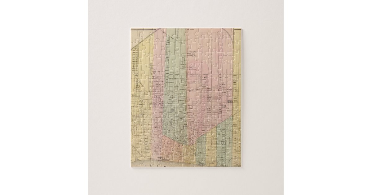 Map of the City of Detroit Jigsaw Puzzle | Zazzle