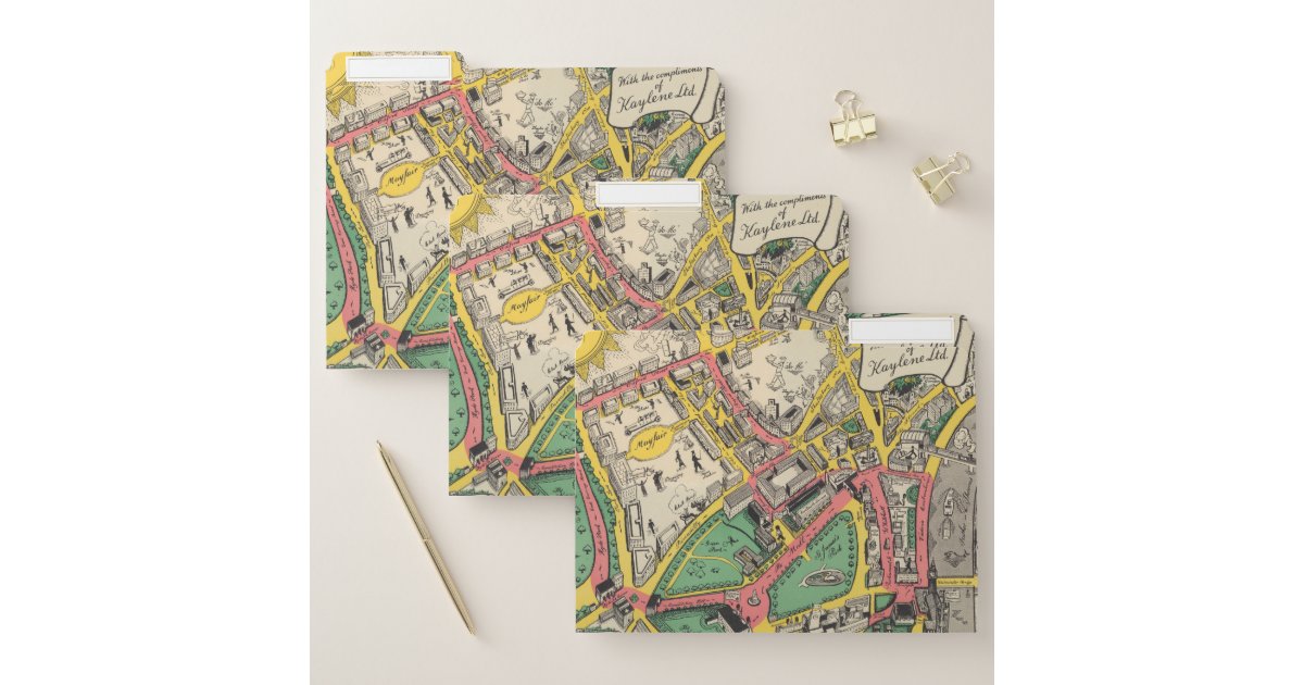 Map of the Coronation Route, London, England File Folder | Zazzle