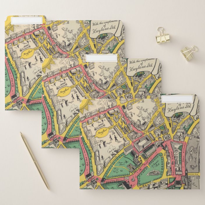 Map of the Coronation Route, London, England File Folder | Zazzle.com