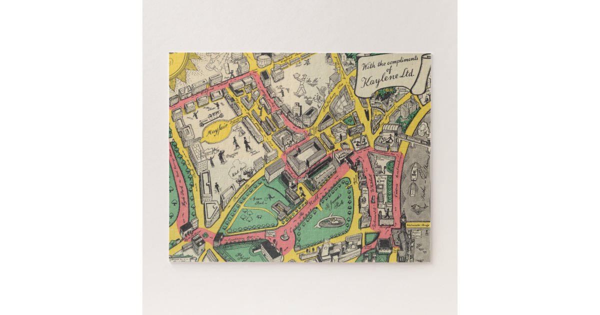 Map of the Coronation Route, London, England Jigsaw Puzzle | Zazzle