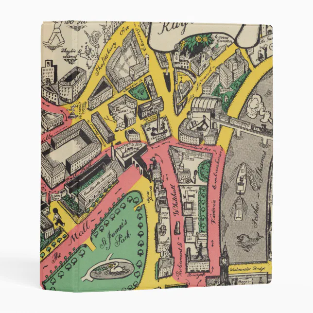 Map of the Coronation Route, London, England Mini Binder | Zazzle