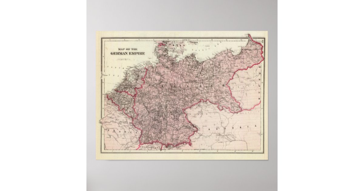 Map of the German Empire Poster | Zazzle
