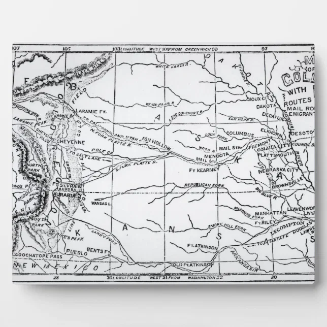 Map of the Gold Region, published in 'The Weekly' Plaque | Zazzle