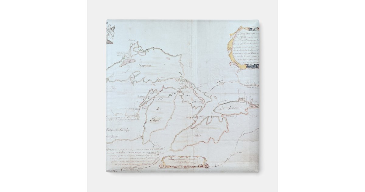 Map of the Great Lakes Magnet | Zazzle