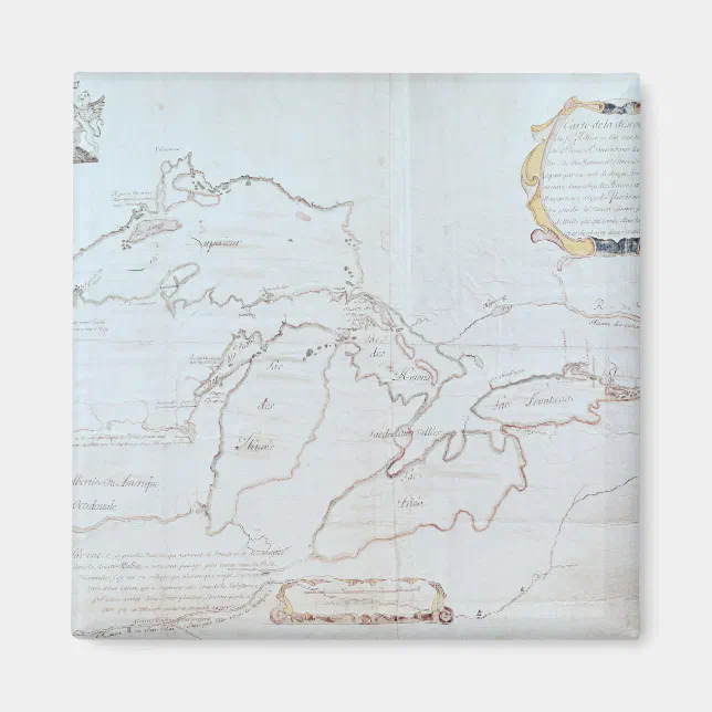 Map of the Great Lakes Magnet | Zazzle