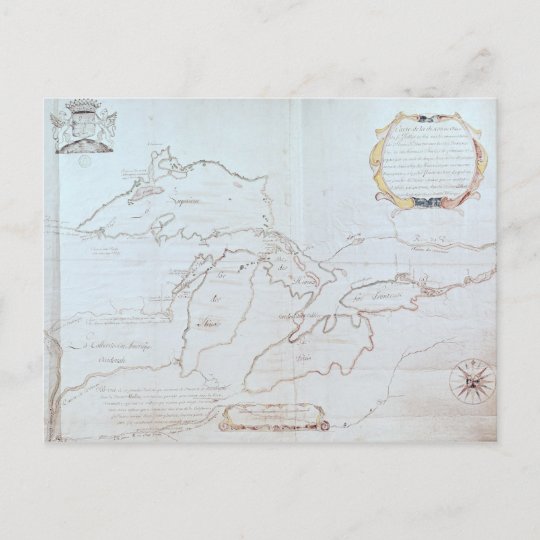 Map of the Great Lakes Postcard | Zazzle.com