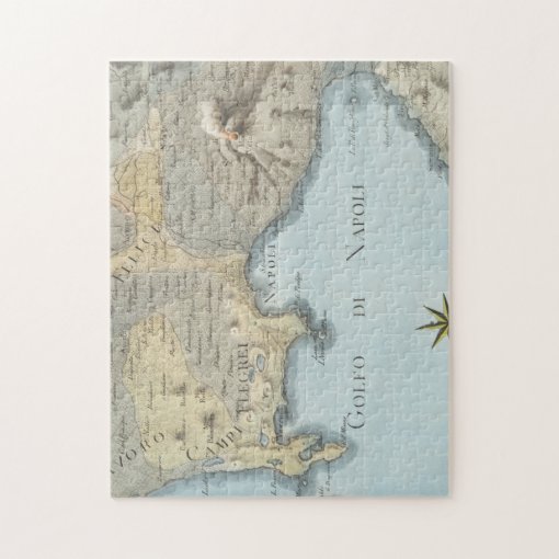 Map of the Gulf of Naples and Surrounding Area Jigsaw Puzzle | Zazzle