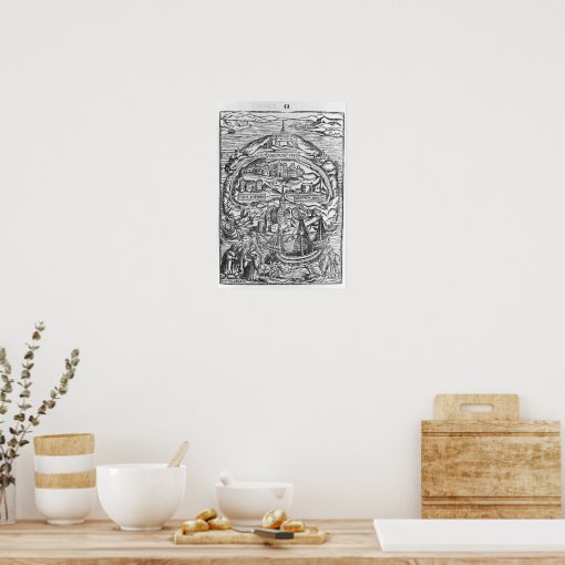 Map of the Island of Utopia, Book frontispiece Poster | Zazzle