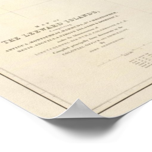 Map of The Leeward Islands Poster | Zazzle