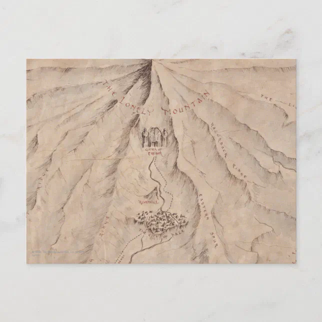 Map of The Lonley Mountain Postcard | Zazzle