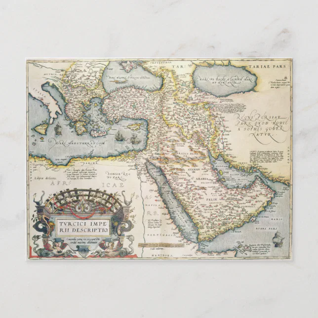 Map of the Middle East Postcard | Zazzle