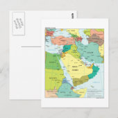 Map of the Middle-East Postcard | Zazzle