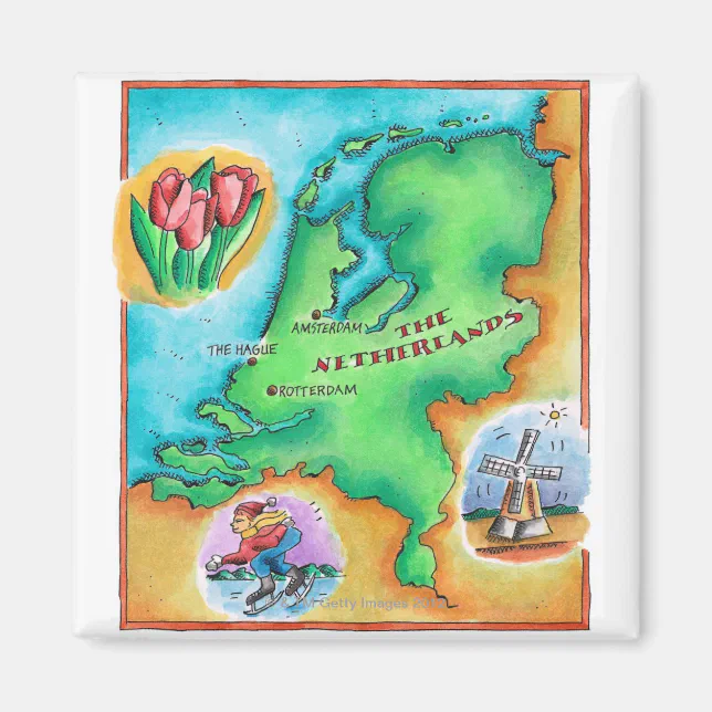 Map of the Netherlands Magnet | Zazzle