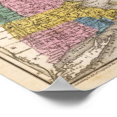 Map of the New England or Eastern States Poster | Zazzle