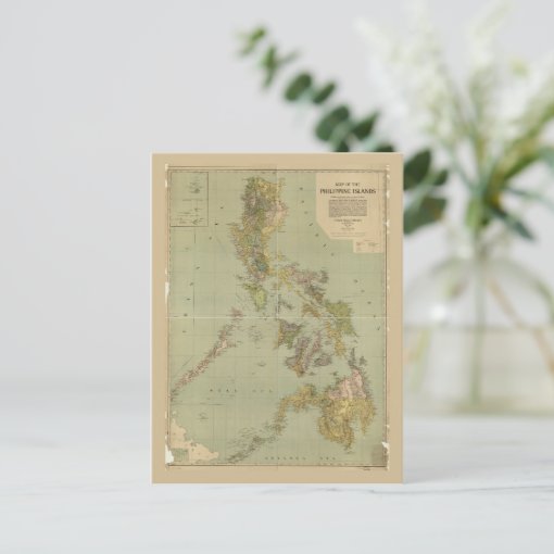 Map of the Philippine Islands (1908) Postcard | Zazzle