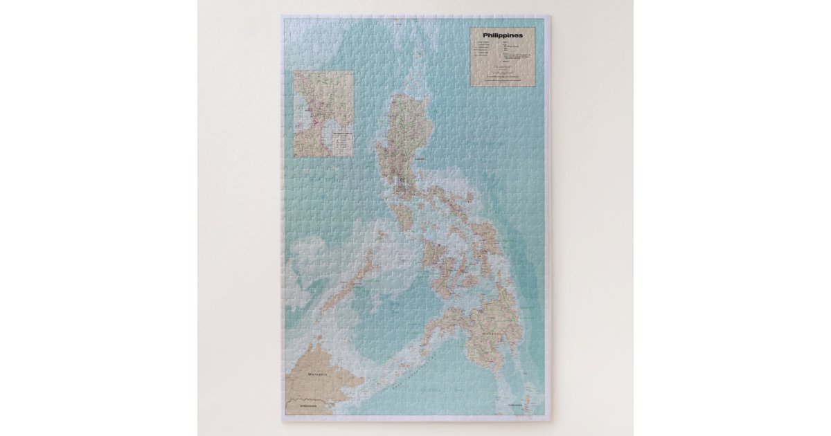 Map of The Philippines (1990) Jigsaw Puzzle | Zazzle